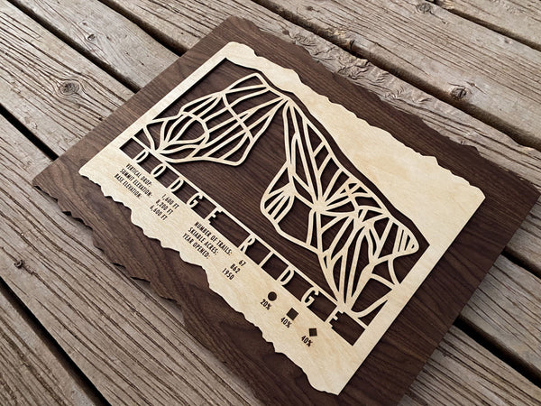 Dodge Ridge Trail Map - Wall Decor - MountainCut - Mountaincut