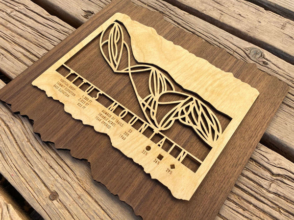 Titus Mountain Trail Map - Wall Decor - MountainCut - Mountaincut